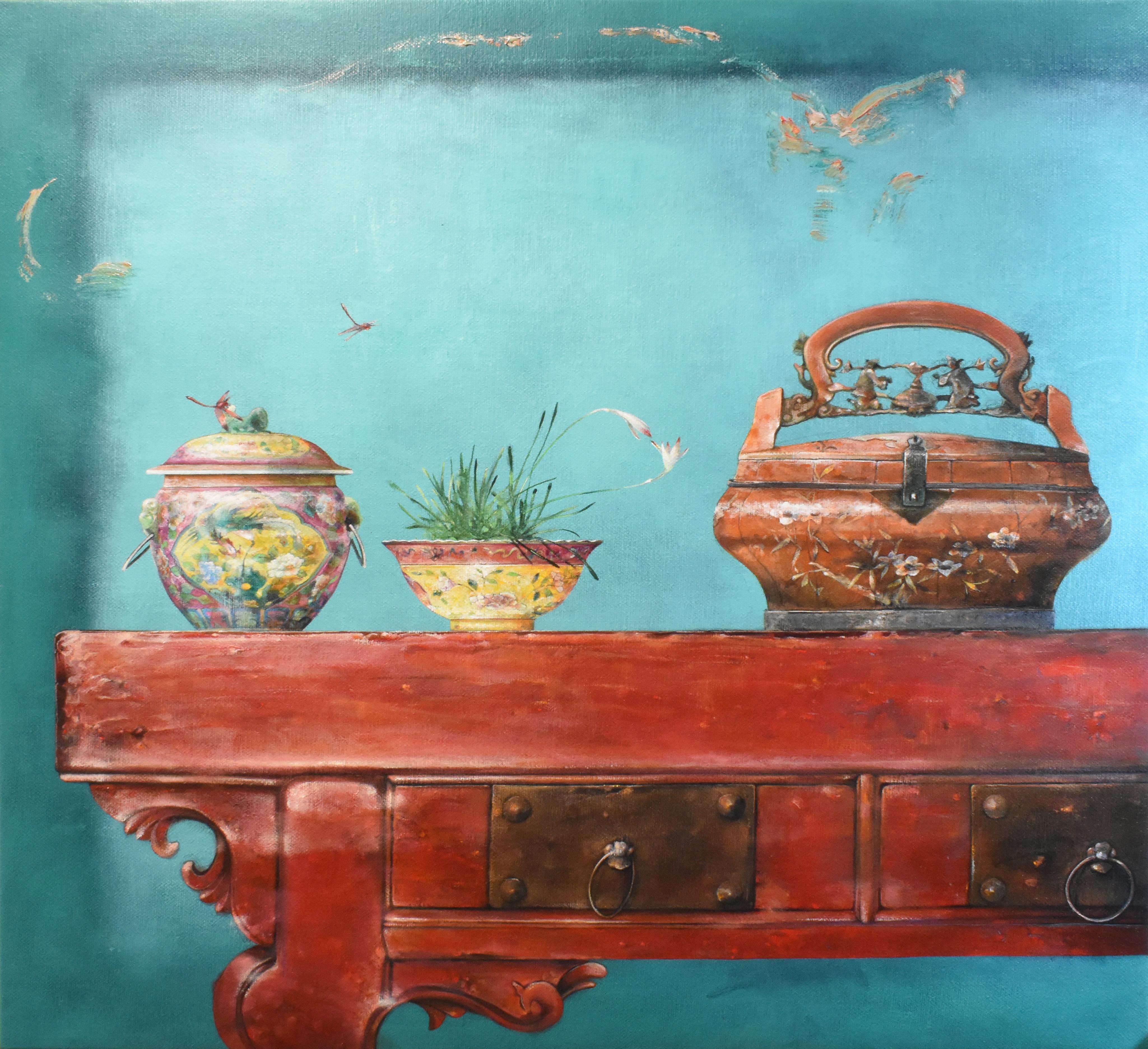 Yap Chin Hoe - "Making Memories V", Peranakan Baba Nyonya ceramic ...