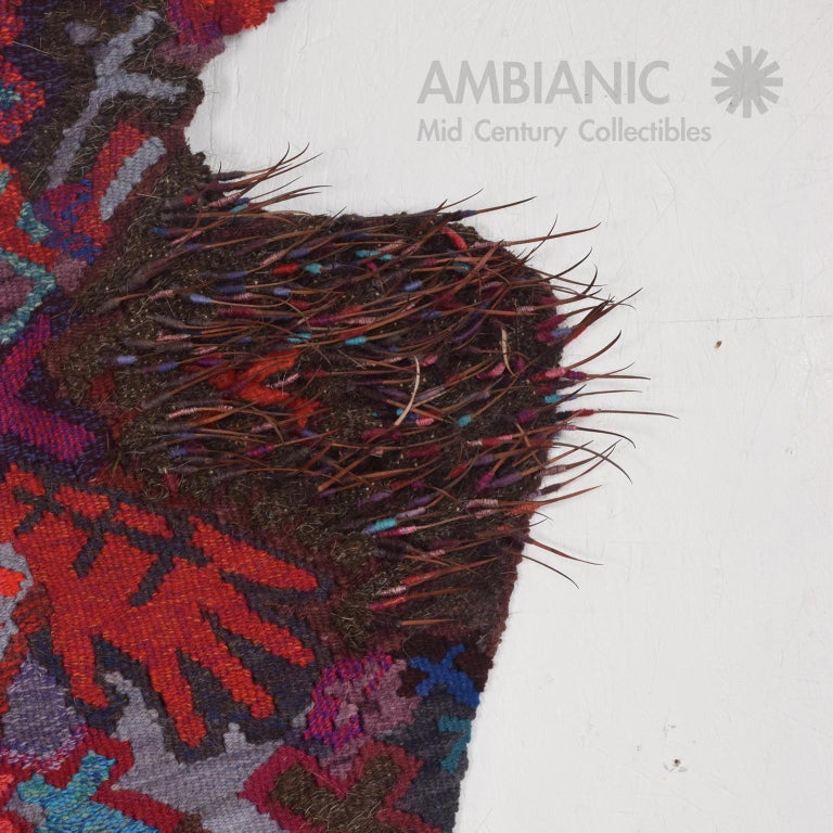 YAQUI Tribe Native American Indian Wall Art Tapestry Mixed Weave Red ...