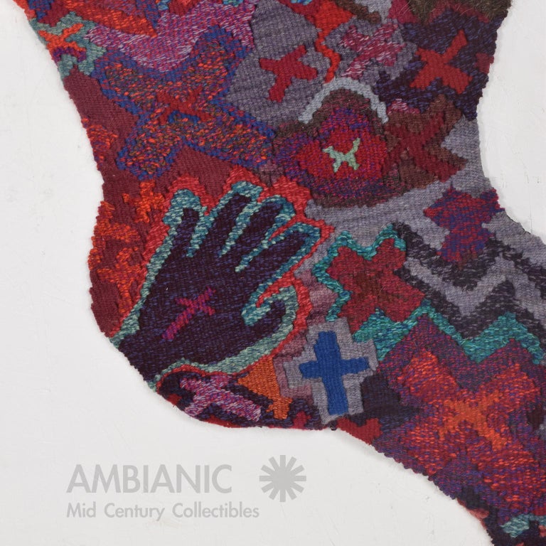 YAQUI Tribe Native American Indian Wall Art Tapestry Mixed Weave Red ...