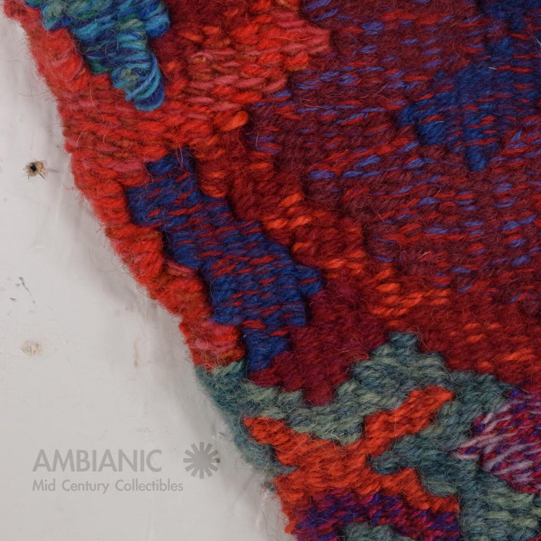 YAQUI Tribe Native American Indian Wall Art Tapestry Mixed Weave Red ...