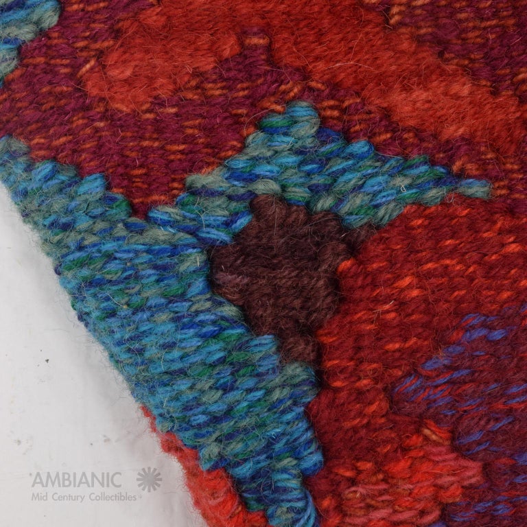 YAQUI Tribe Native American Indian Wall Art Tapestry Mixed Weave Red ...