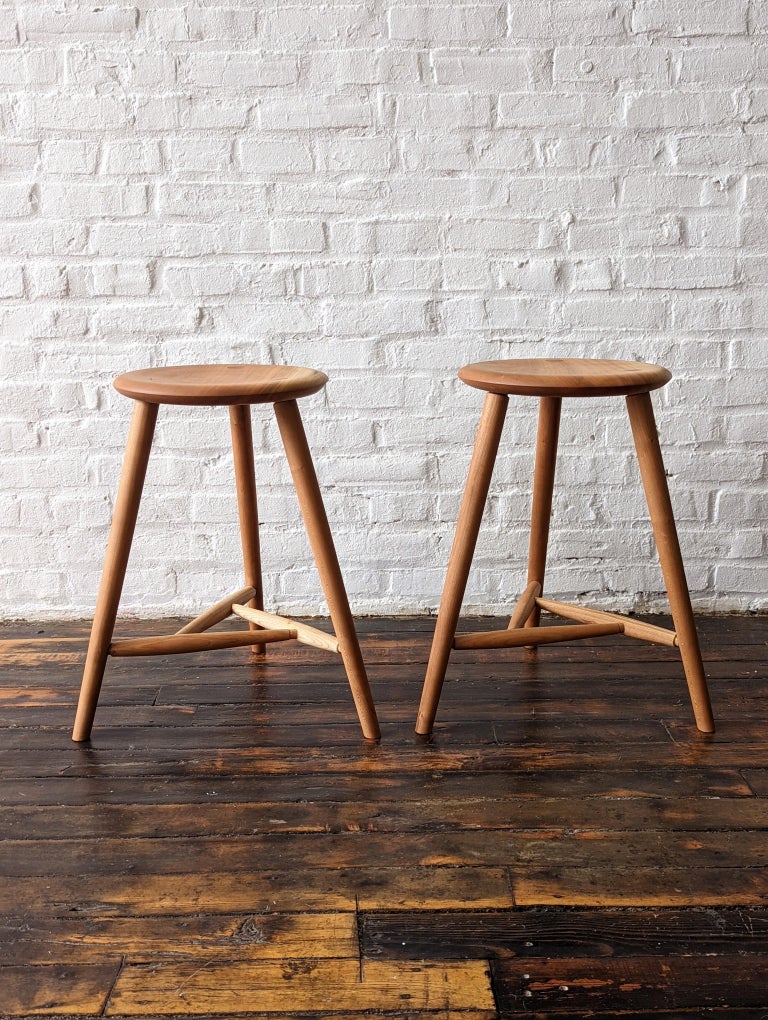 Yarrow 3 Legged Stool in Blackened Oak For Sale at 1stDibs