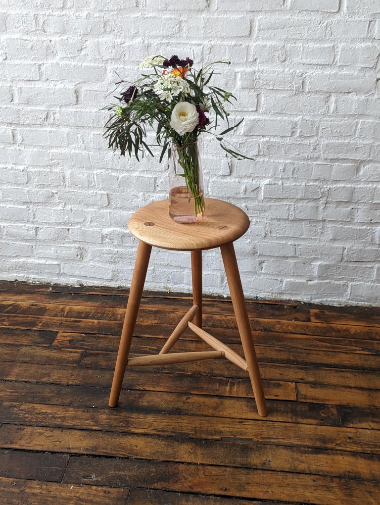 Yarrow 3 Legged Stool in Blackened Oak For Sale at 1stDibs