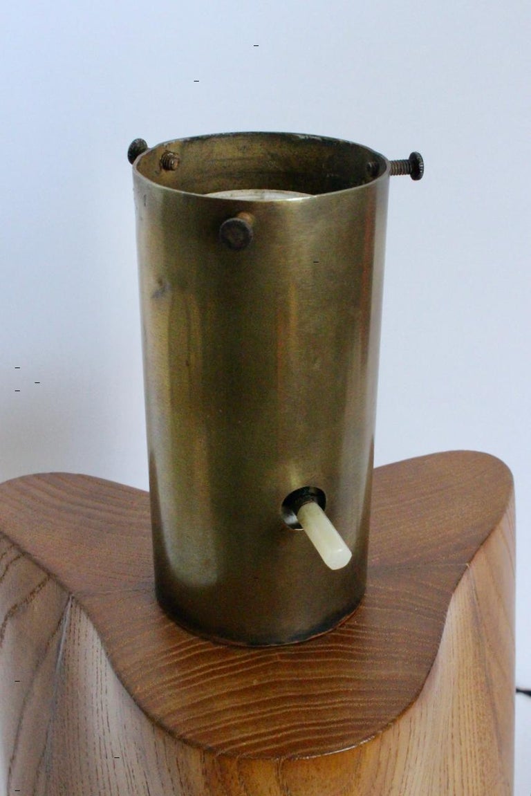 Yasha Heifetz Biomorphic Ash Table Lamp with Milk Glass Shade, 1940s ...