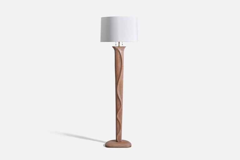 Yasha Heifetz, Floor Lamp, Cerused Oak, USA, 1960s For Sale at 1stDibs