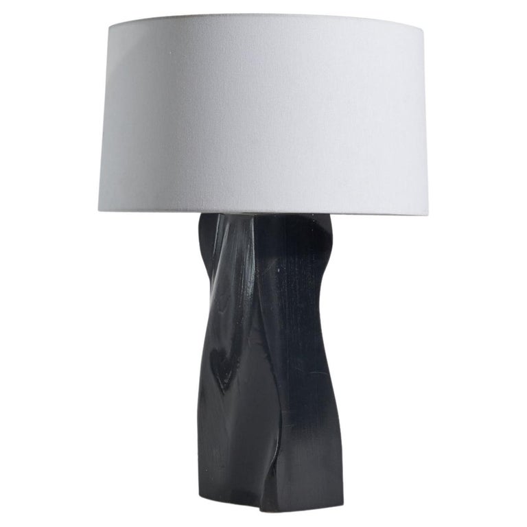 Yasha Heifetz, Table Lamp, Oak, Brass, USA, 1950s For Sale at 1stDibs
