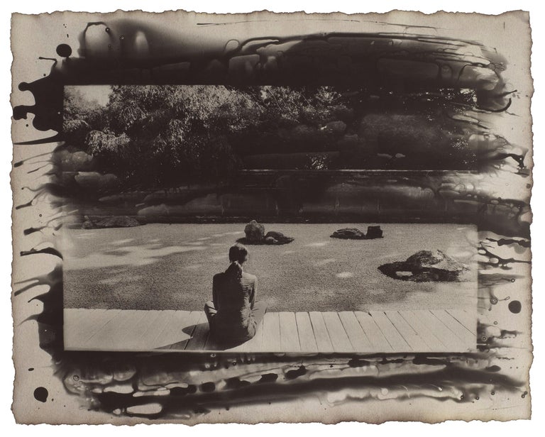 Yasuomi Hashimura - Meditation, Ryoanji Temple: black and white sepia ...