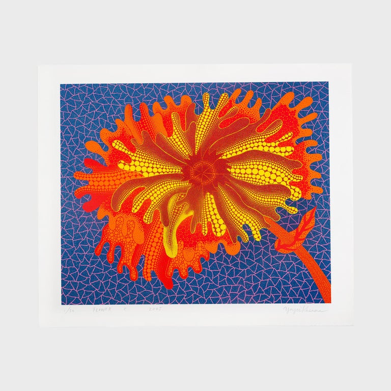 Yayoi Kusama - Flowers C, Limited Edition Signed Screenprint, Modern ...