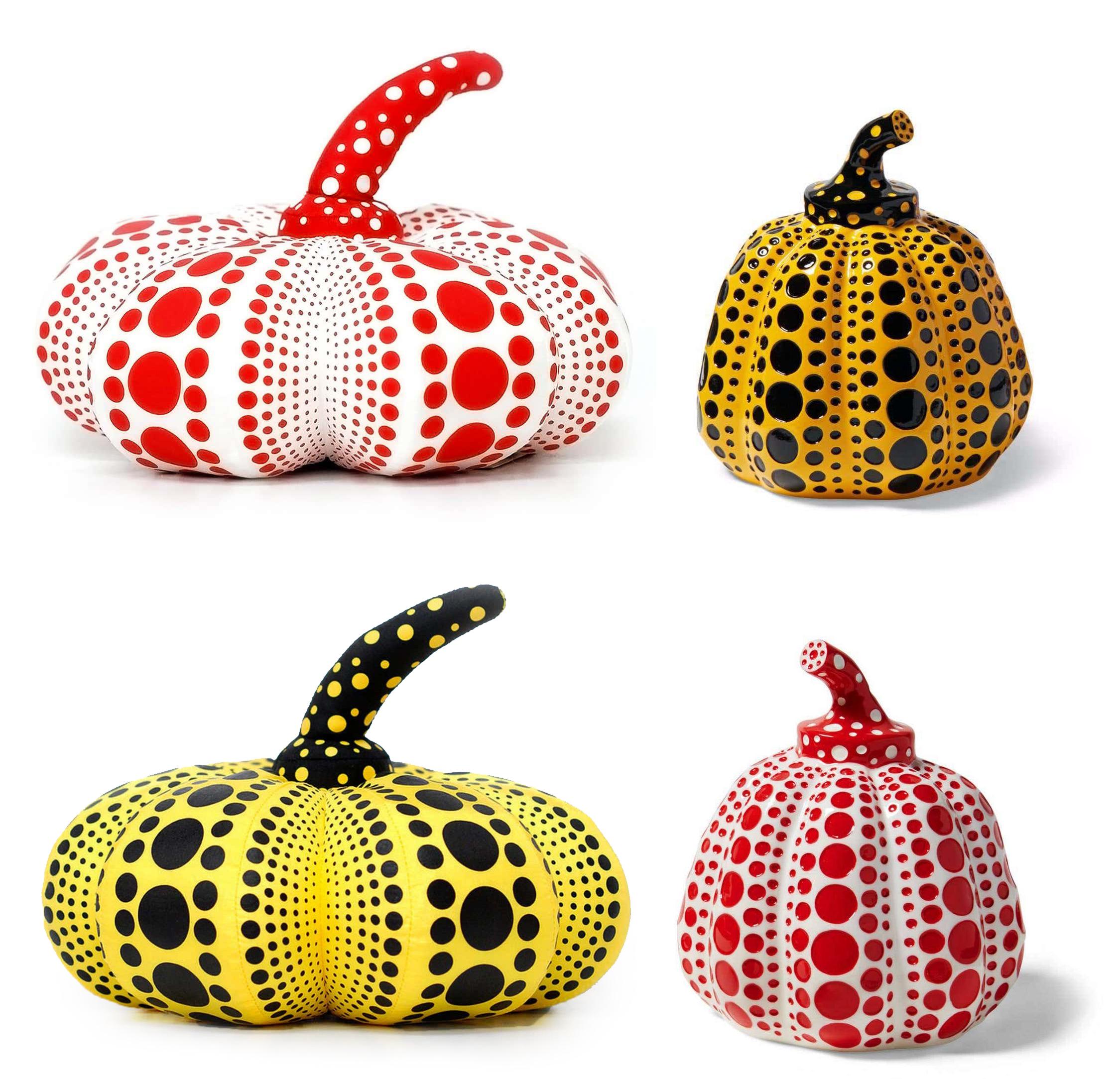 Yayoi Kusama - Kusama Pumpkins ceramic and plush (Set of 4 works) at 1stDibs