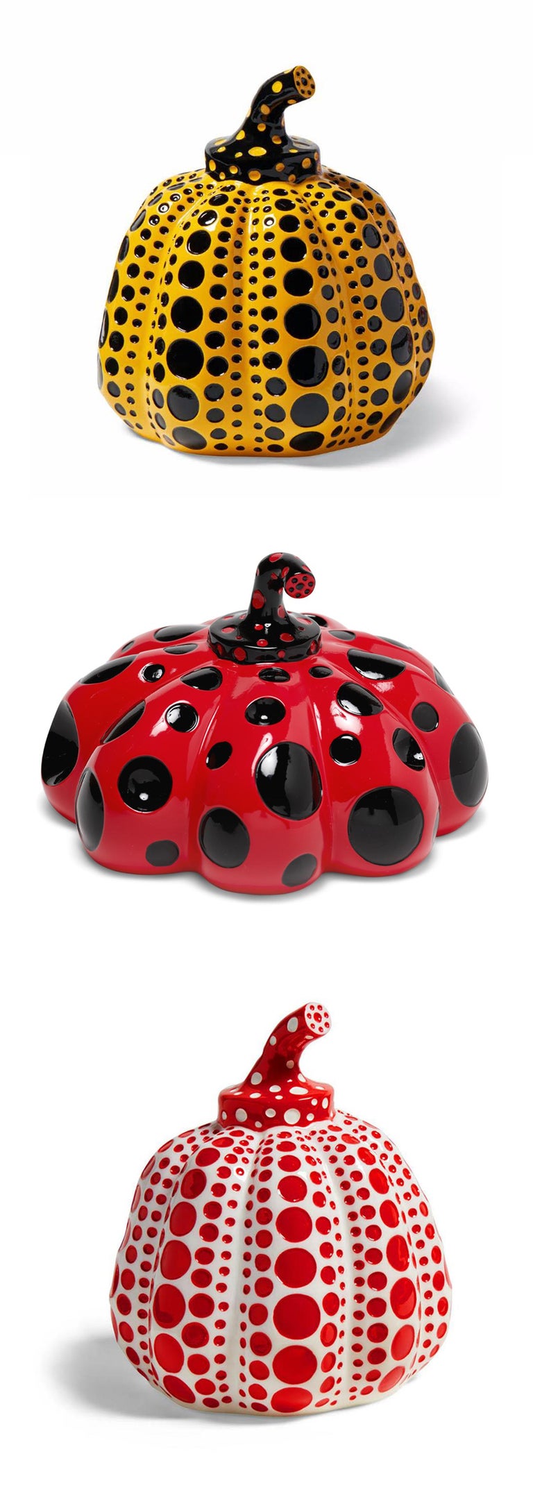 Yayoi Kusama - Yayoi Kusama Pumpkins (Set of 3 works) For Sale at 1stDibs