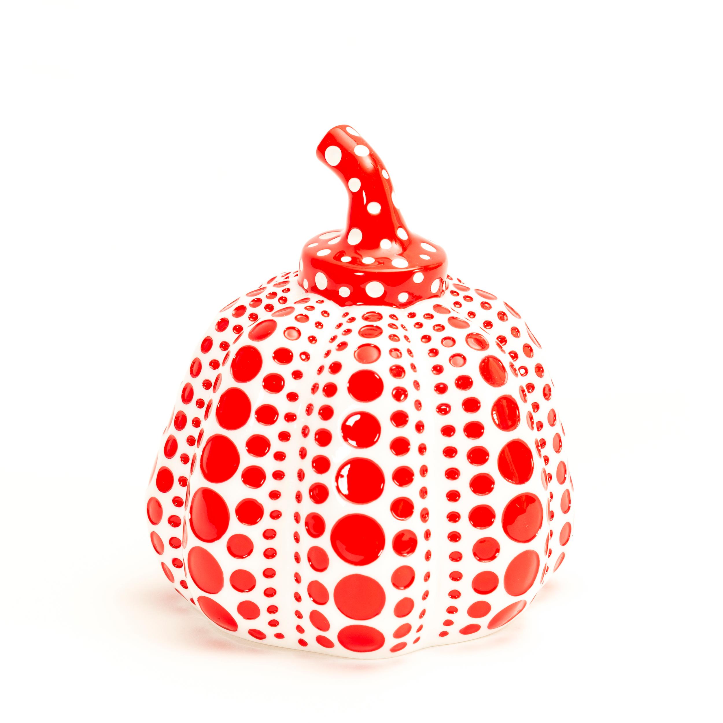 Yayoi Kusama - Pumpkin Objects (Pair White and Yellow) -- Sculptures ...