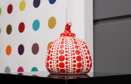 Yayoi Kusama - Yayoi Kusama Plush Pumpkin (Yellow and black pumpkin) For Sale at 1stDibs