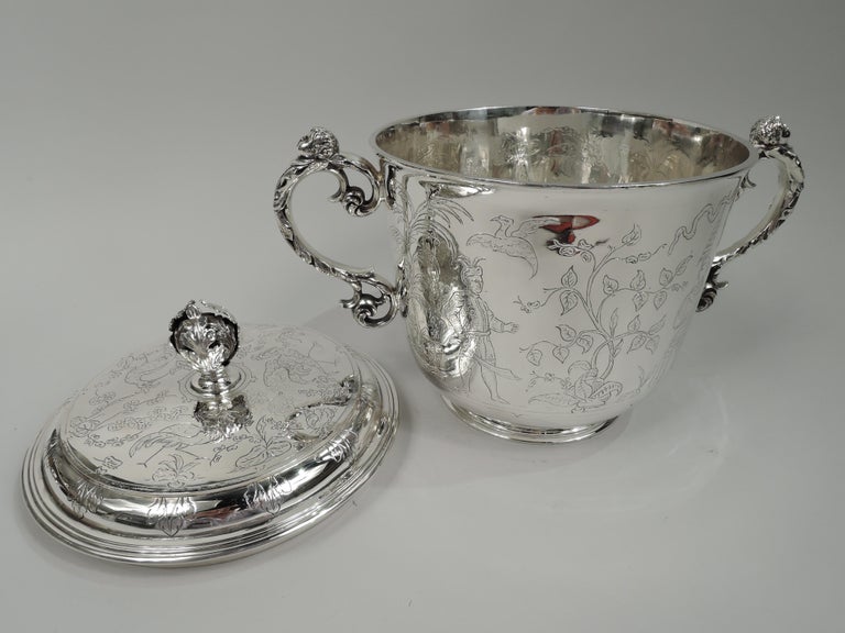 Ye Olde English Sterling Silver Porringer Ice Bucket by Comyns For Sale ...