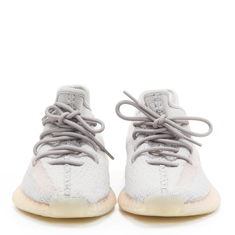 YEEZY 350 V2 Coconut grey peach orange sock knit sneakers upper Kanye Adidas US7 at 1stDibs ...