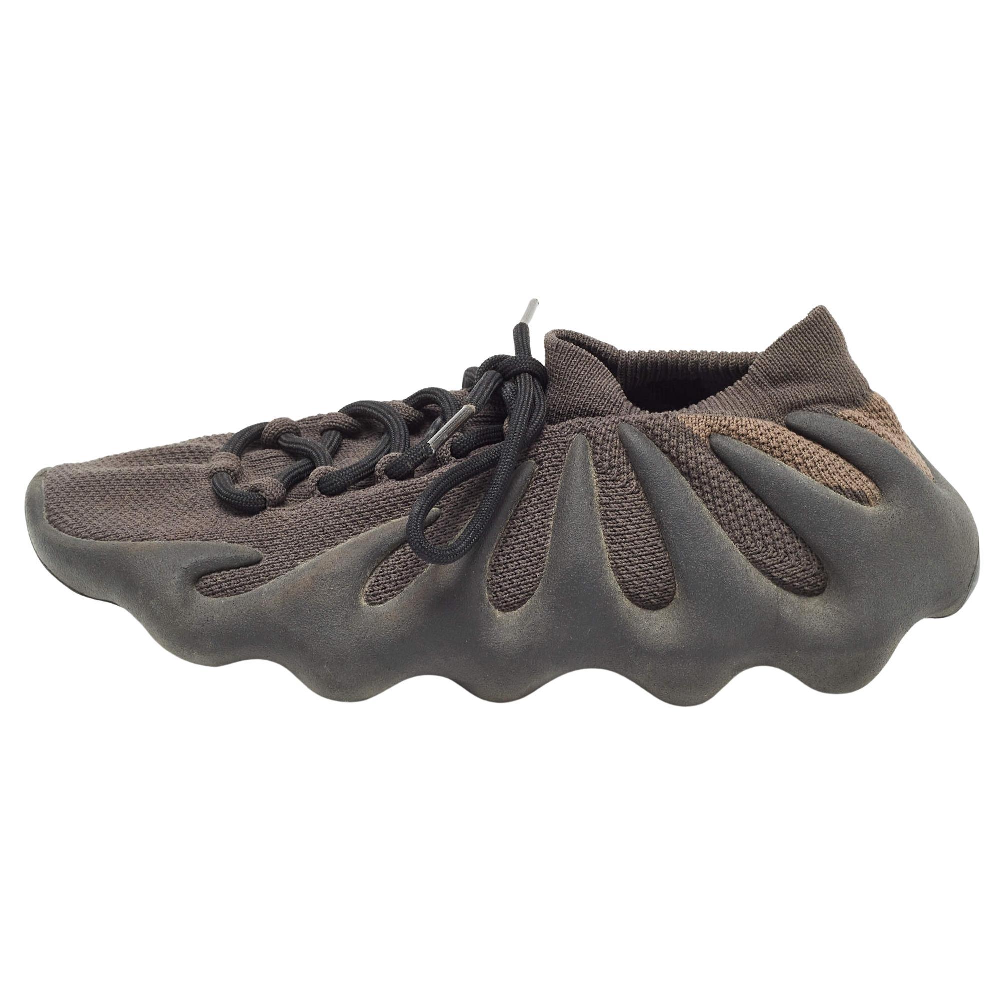 Yeezy Black/Grey Knit Fabric Yeezy 450 Lace Up Sneakers Size 41.5 For ...