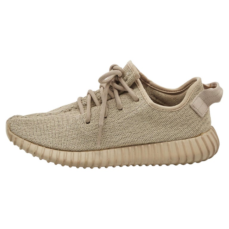 Yeezy x Adidas Beige Knit Fabric Boost 350 V2 Oxford Tan Sneakers Size ...