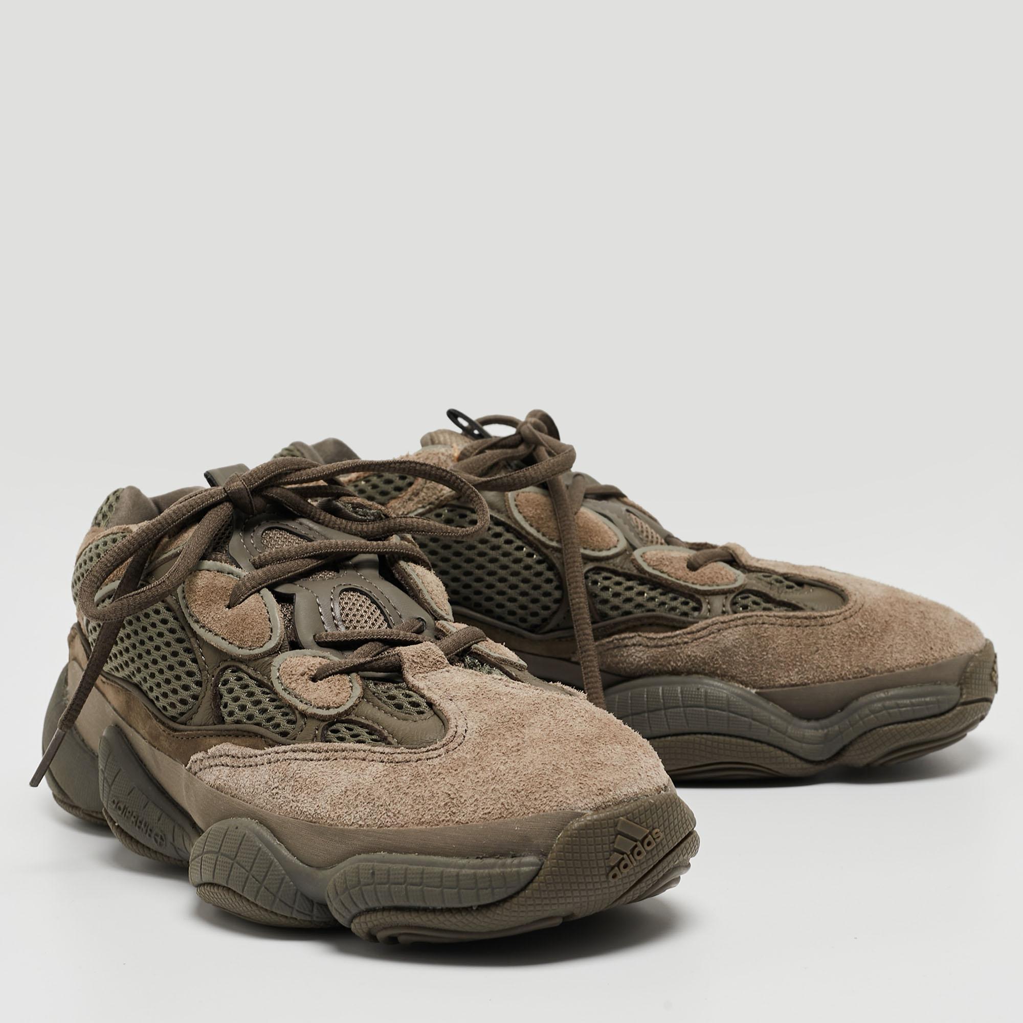 Yeezy x Adidas Brown Suede and Mesh 500 Clay Brown Sneakers Size 39 1/3 ...