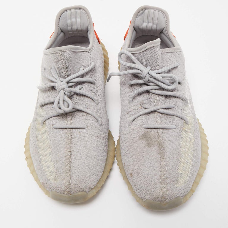 Yeezy x Adidas Grey Knit Fabric 350 V2 Tail Light Sneakers Size 44 2/3 ...