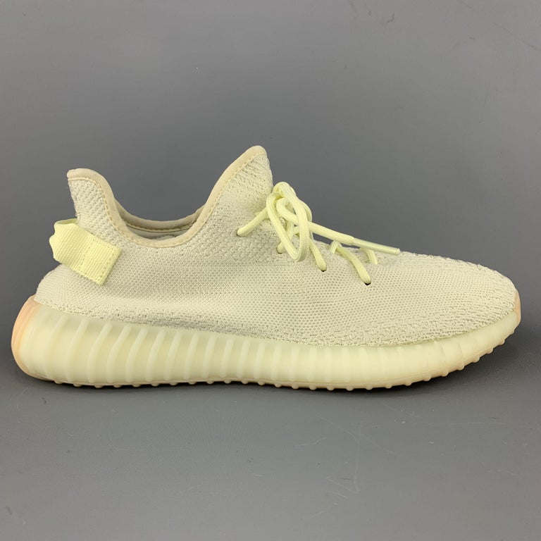 YEEZY X ADIDAS Size 12 Butter Yellow Solid Nylon Lace Up Sneakers at ...