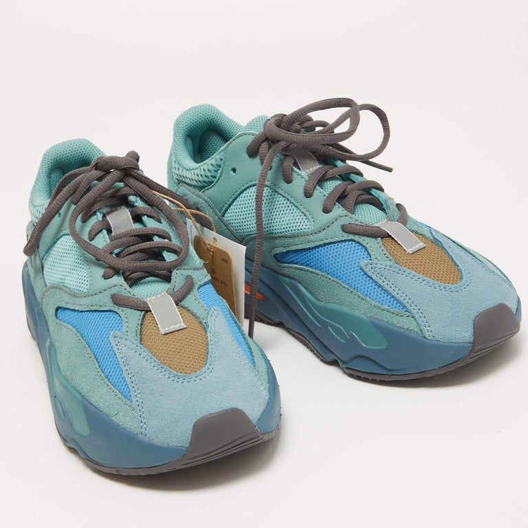 Yeezy x Adidas Tricolor Mesh Suede Boost 700 Faded Azure Sneakers Size ...