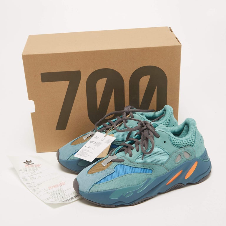 Yeezy x Adidas Tricolor Mesh Suede Boost 700 Faded Azure Sneakers Size ...