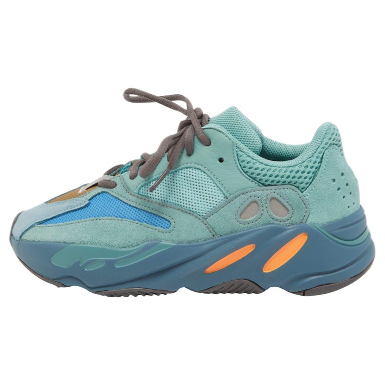 Yeezy x Adidas Tricolor Mesh Suede Boost 700 Faded Azure Sneakers Size ...