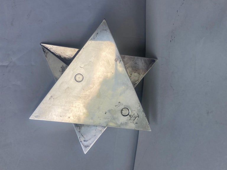 Yehia Yemini Silver Plate Candleholder, Bezalel School, Jerusalem ...