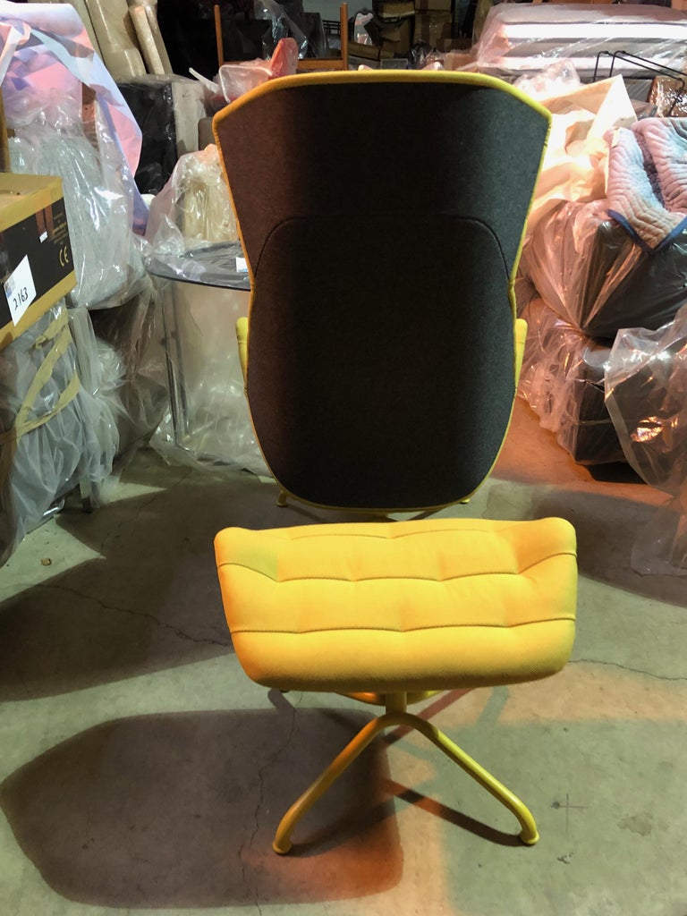 Yellow and Gray Thonet 808 Recliner Lounge Chair at 1stDibs