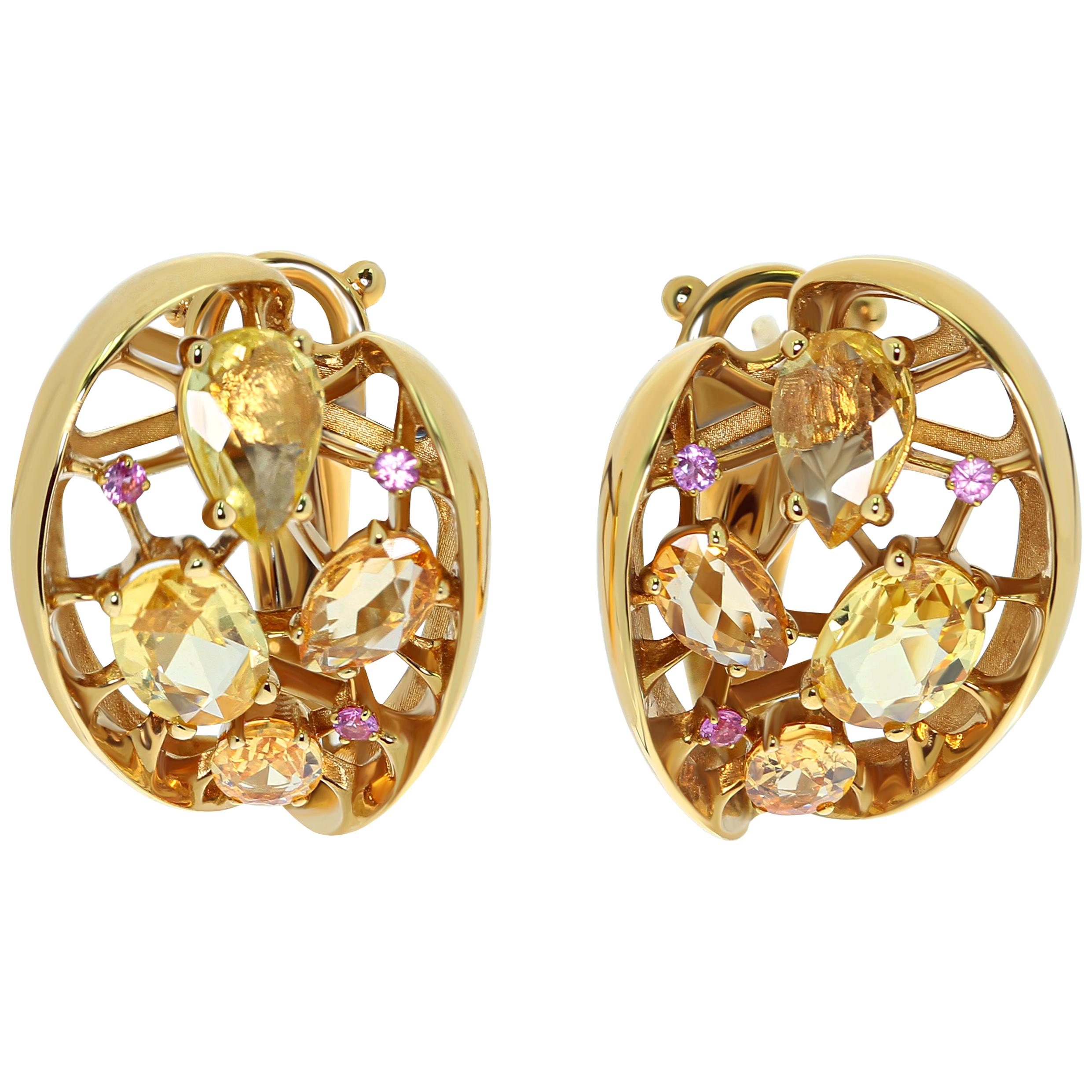 Gumuchian Sapphire Diamond Splash Gold Ring at 1stDibs