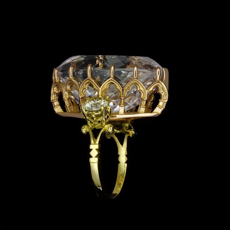 Irrevocable Obsession Ring in 18kt Yellow and Rose Gold with Morganite ...