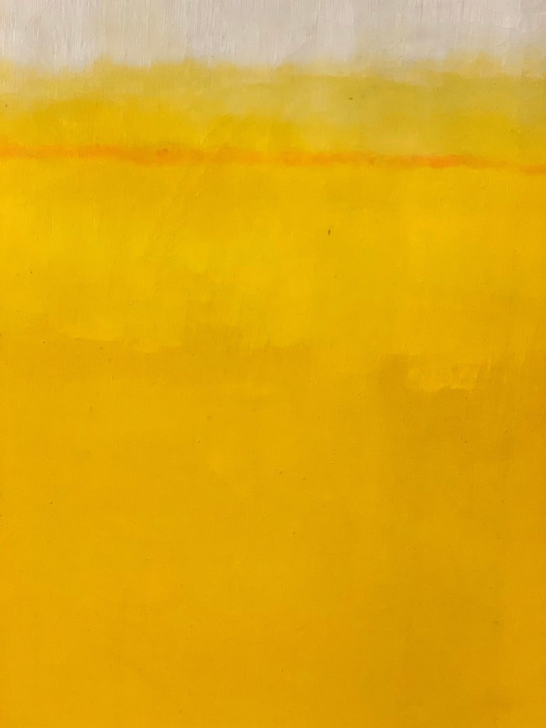 Yellow and White Color Field Abstract Painting at 1stDibs