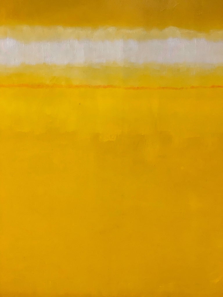 Yellow and White Color Field Abstract Painting at 1stDibs
