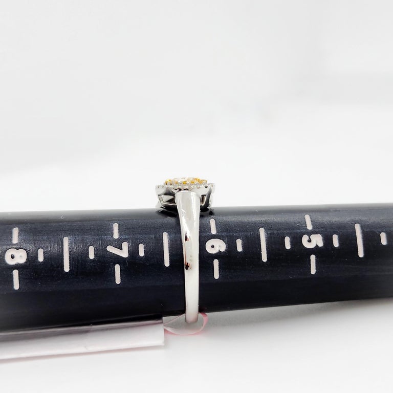 Yellow and White Diamond Three Heart Ring in 18k Two Tone Gold For Sale ...