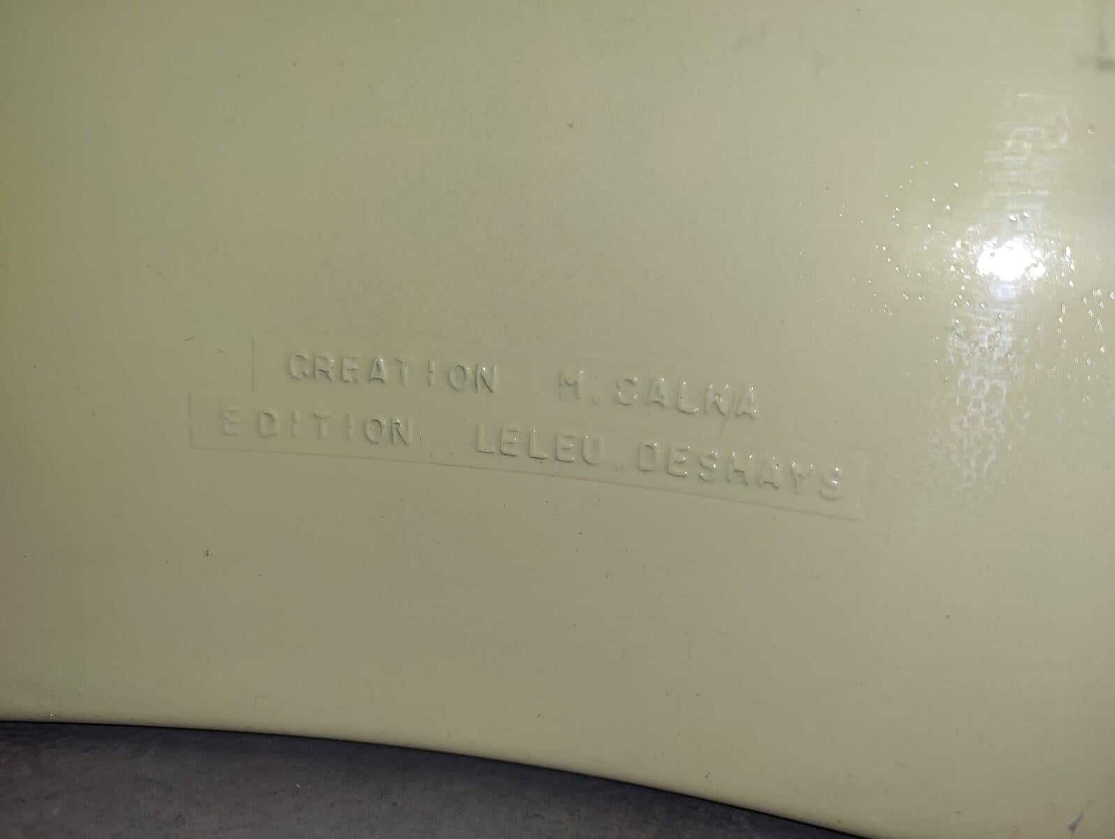 Yellow Boomerang Desk by Maurice Calka for LeLeu Deshays, France, 1970s ...