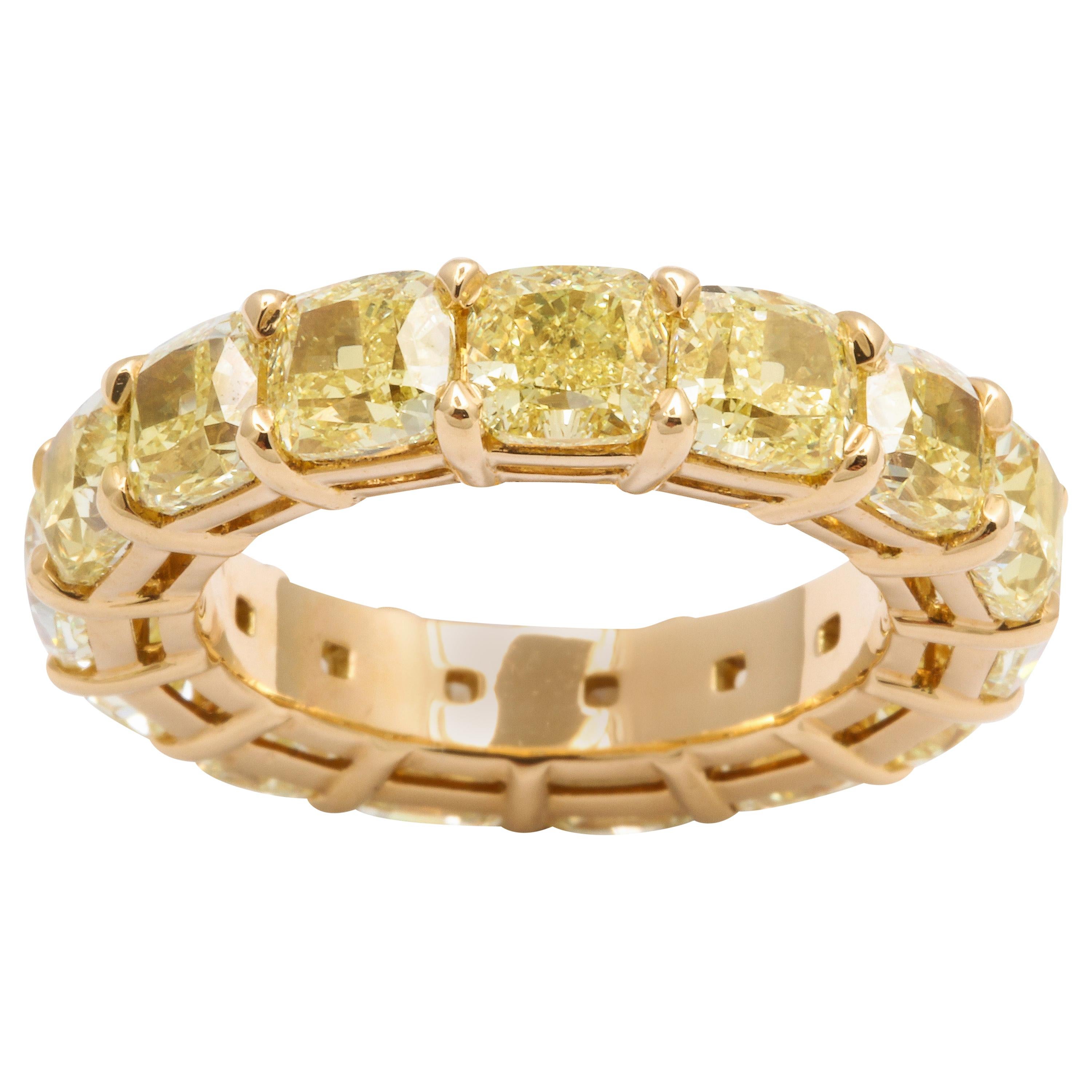 Yellow Diamond Eternity Band For Sale at 1stDibs