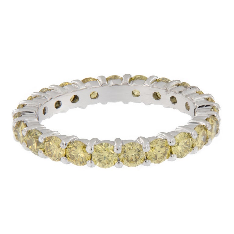 Yellow Diamond Eternity Ring at 1stDibs
