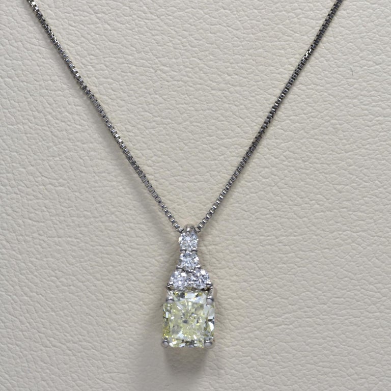 Yellow Diamond Necklace For Sale at 1stDibs