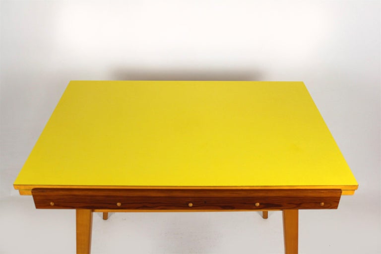 Yellow Formica Folding Dining Table, 1960s at 1stDibs