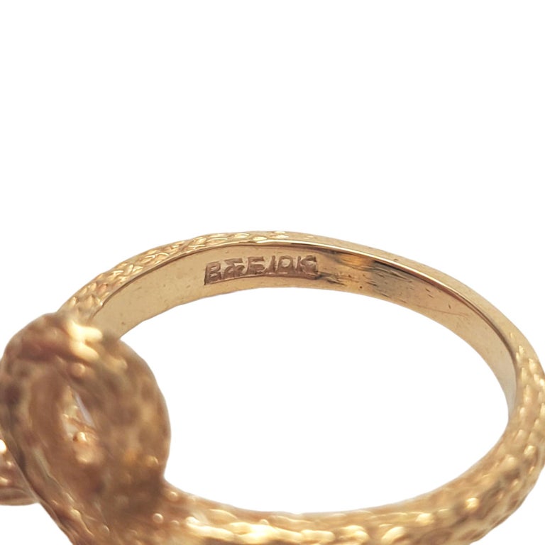 Yellow Gold 10K Ankh Key of Life Ring For Sale at 1stDibs