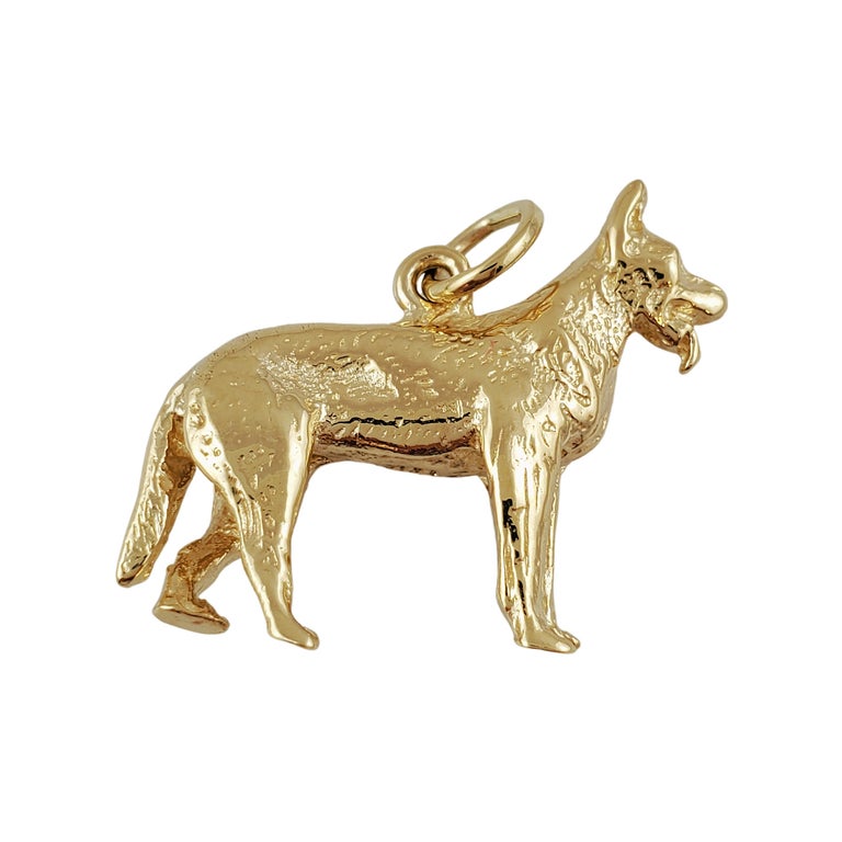 Yellow Gold 14K Dog Charm For Sale at 1stDibs