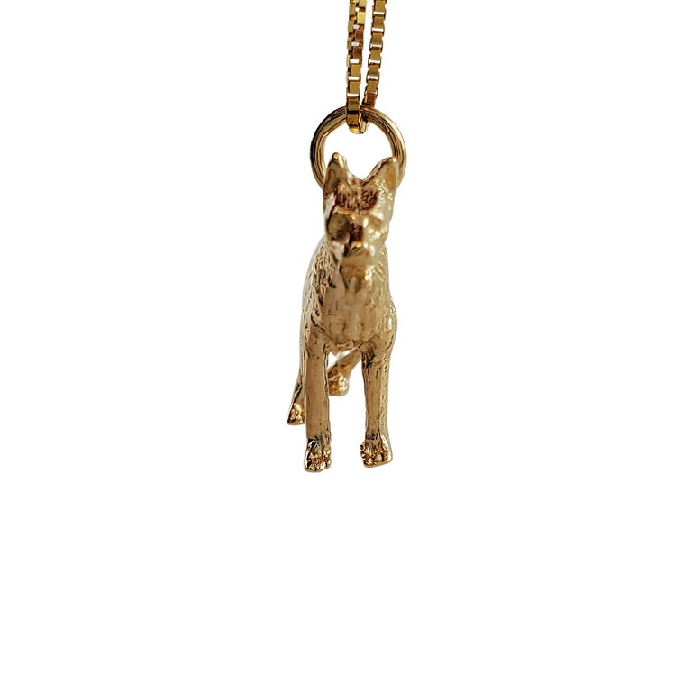 Yellow Gold 14K Dog Charm For Sale at 1stDibs