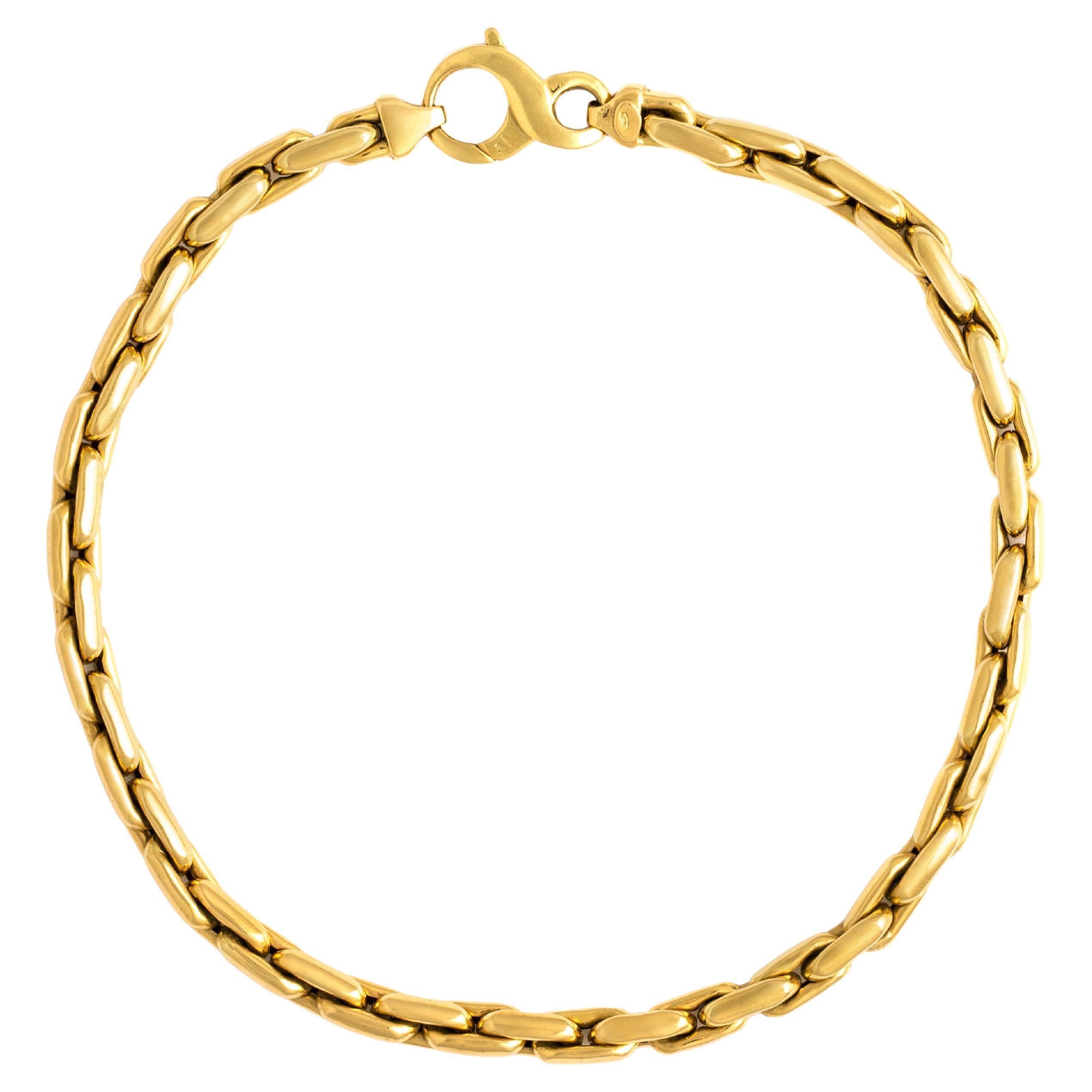 18K Yellow Gold Chain For Sale at 1stDibs