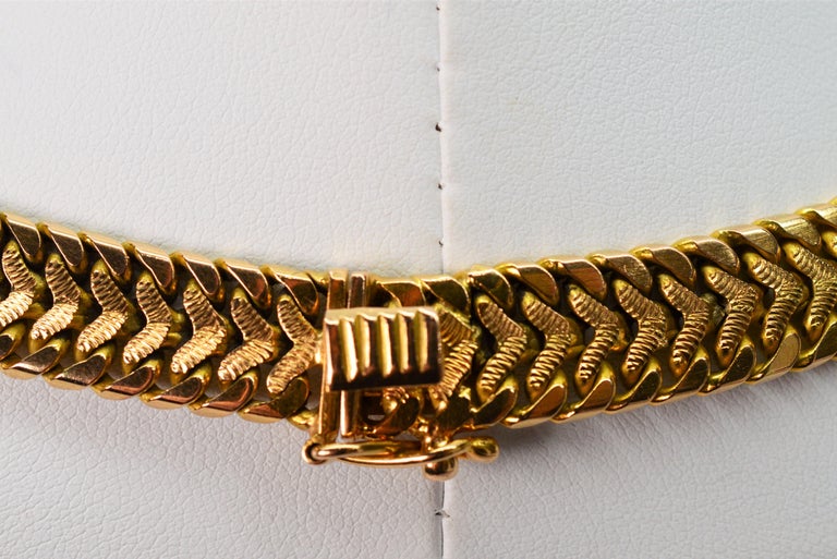 Yellow Gold Bismark Chain Statement Necklace For Sale at 1stDibs ...