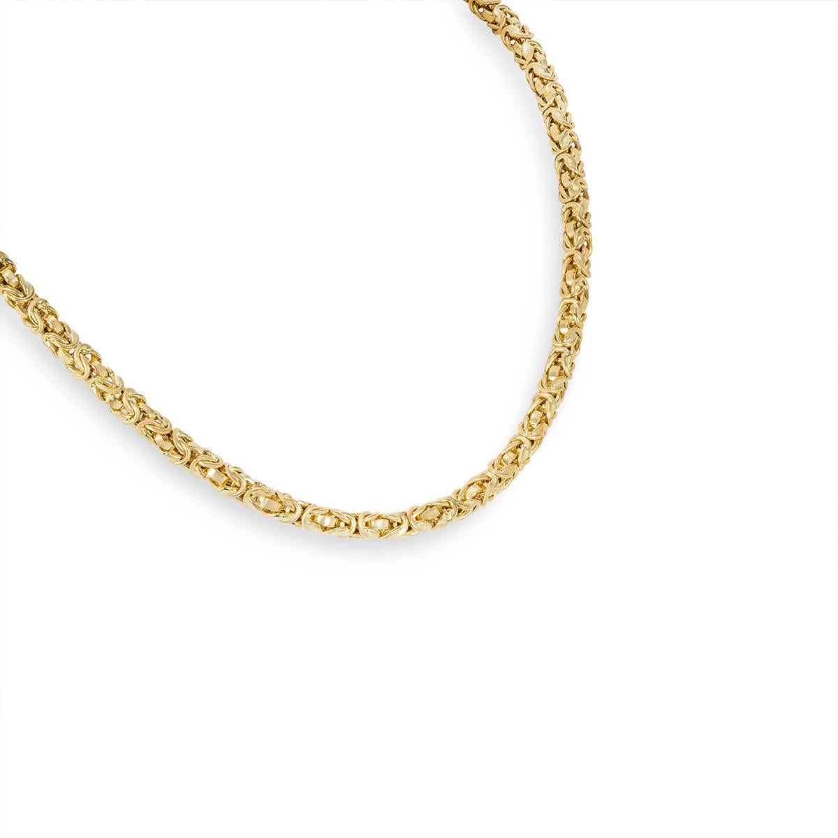 Yellow Gold Byzantine Chain Necklace For Sale at 1stDibs
