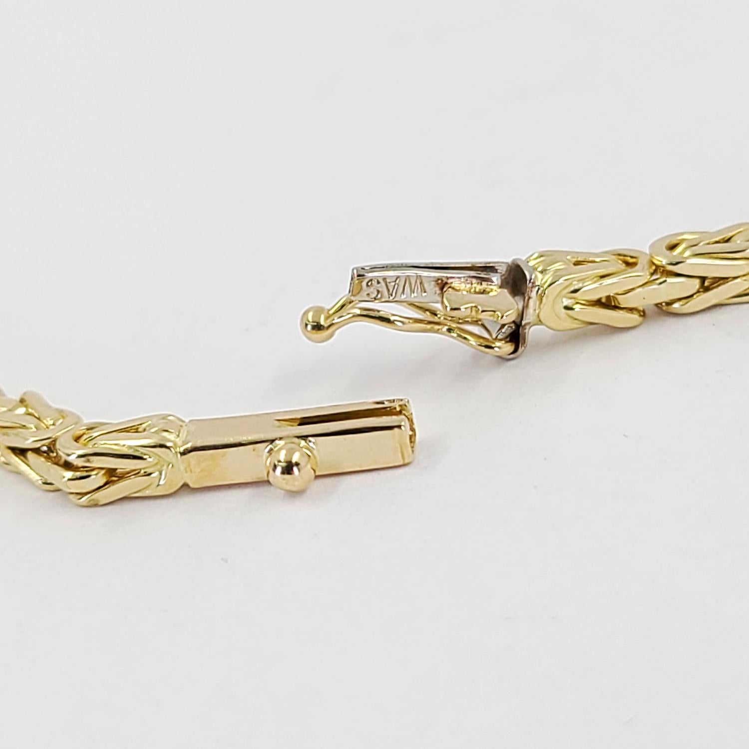 Yellow Gold Byzantine Super Chain Necklace For Sale at 1stDibs