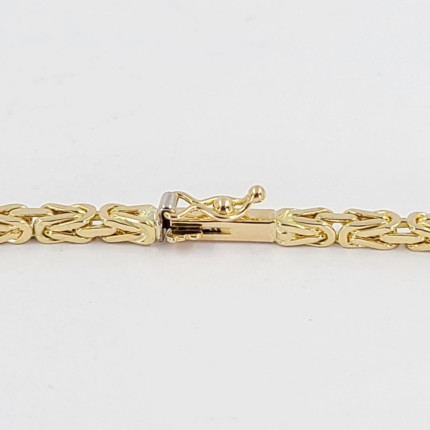 Yellow Gold Byzantine Super Chain Necklace For Sale at 1stDibs