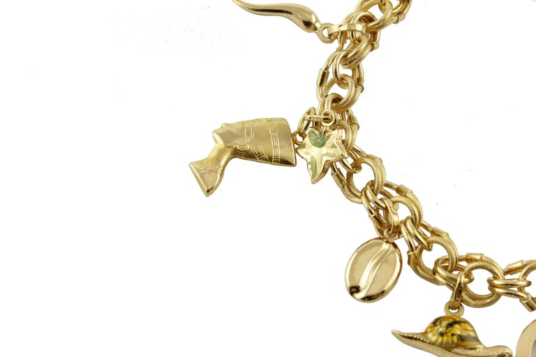 Yellow Gold Charm Bracelet at 1stDibs