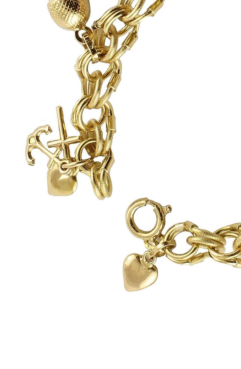 Yellow Gold Charm Bracelet at 1stDibs