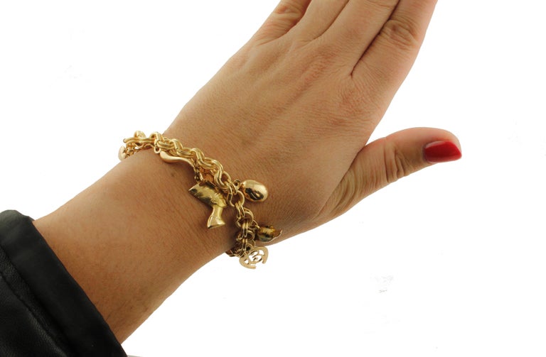 Yellow Gold Charm Bracelet at 1stDibs