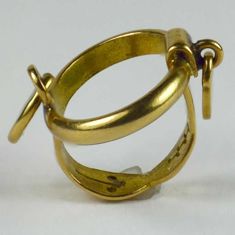 Yellow Gold Chastity Belt Love Heart Padlock Charm Pendant at 1stDibs